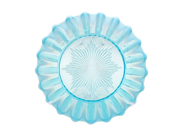 Victorian Davidson Blue Pearline Glass Plate | DecorativeVintage ...