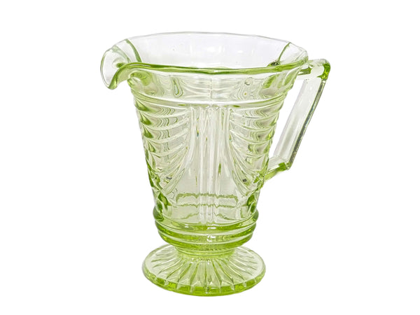 Uranium Glass Jug, Art Deco Sowerby Pitcher | DecorativeVintage ...